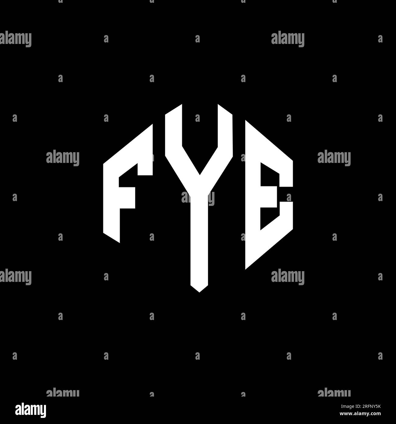 FYE letter logo design with polygon shape. FYE polygon and cube shape ...