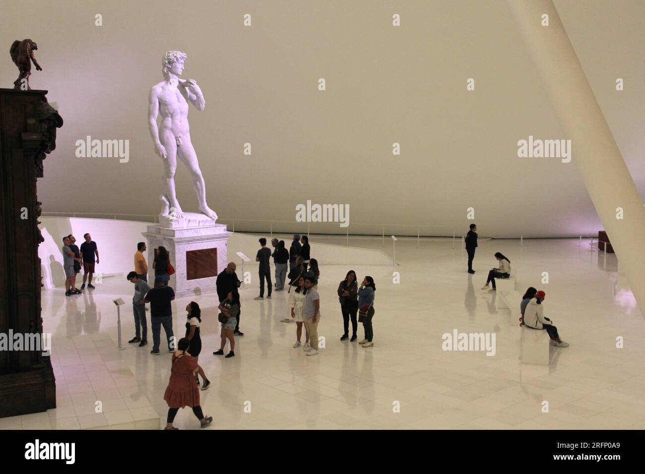 Mexico City, Mexico - July 19, 2023: Marble sculpture El David work of ...