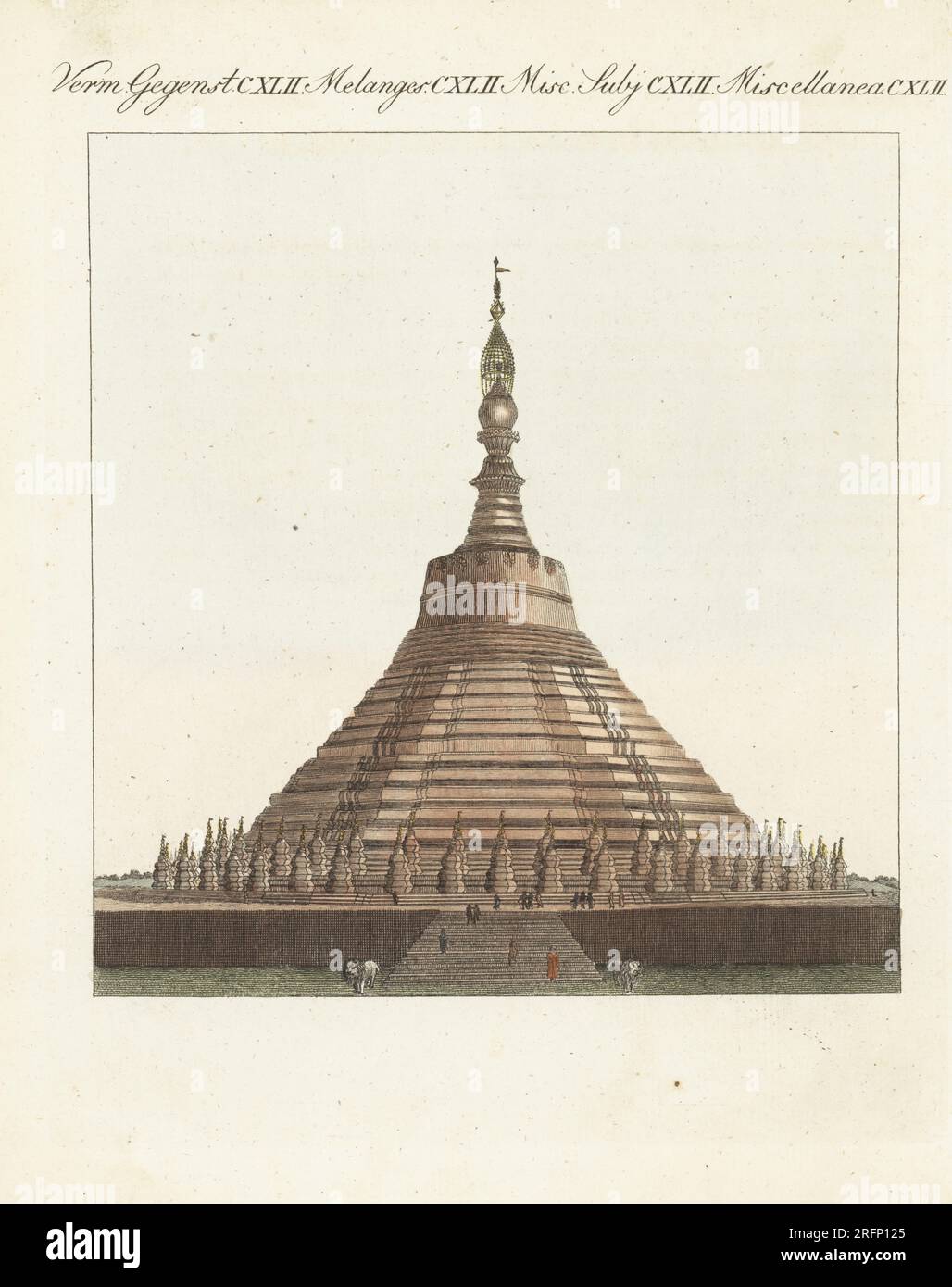 Shwemawdaw Pagoda or Golden God Temple, Bago, Myanmar. Schomadu or the ...