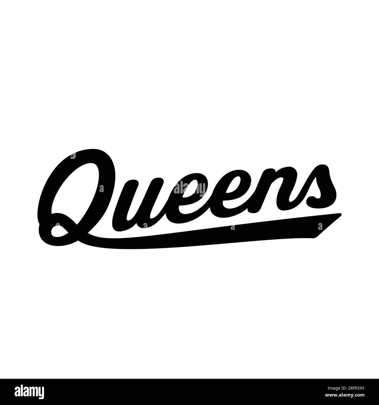 Queens logo Black and White Stock Photos & Images - Alamy