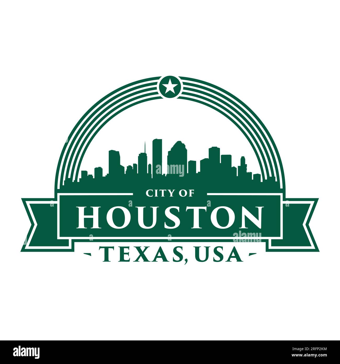Houston, Texas logo. Vector and illustration Stock Vector Image & Art ...