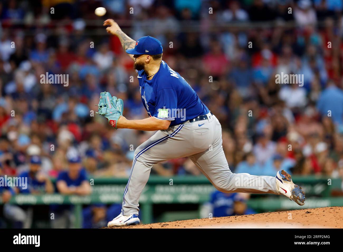 Toronto Blue Jays' Alek Manoah pitches to a Boston Red Sox batter ...