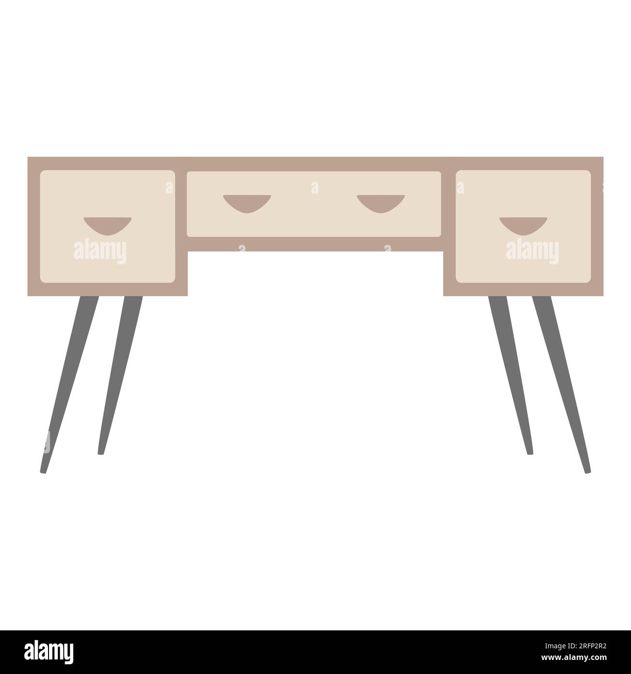 Desk table for work or study, interior design element for living room ...