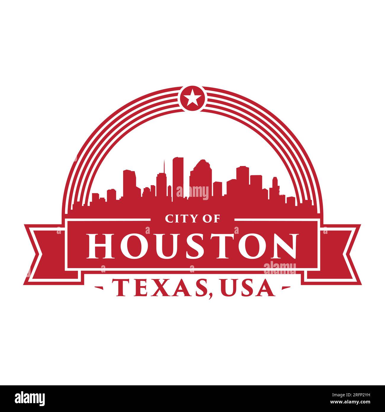 Houston, Texas logo. Vector and illustration Stock Vector Image & Art ...
