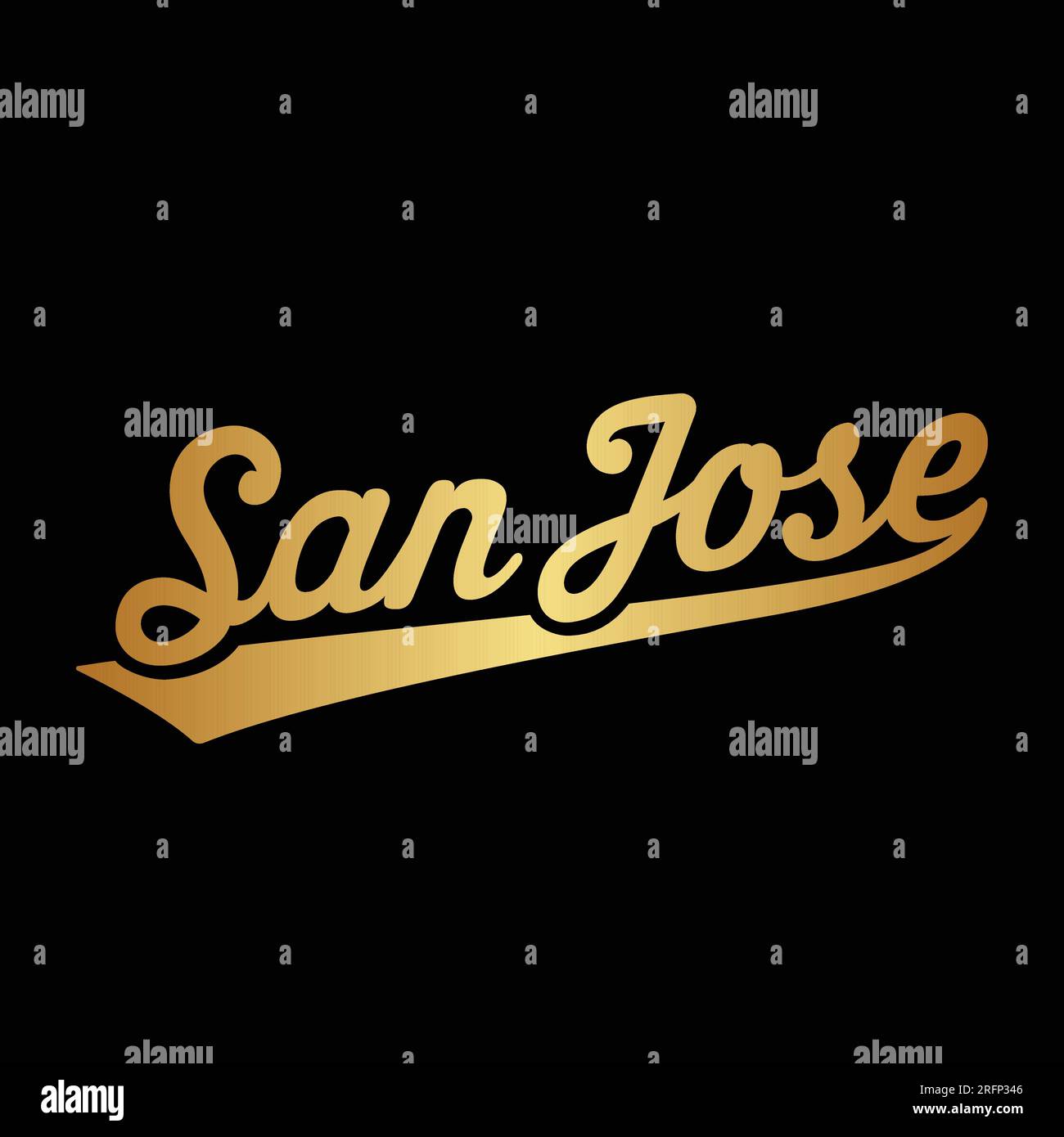 San Jose lettering design. San Jose, California typography design ...