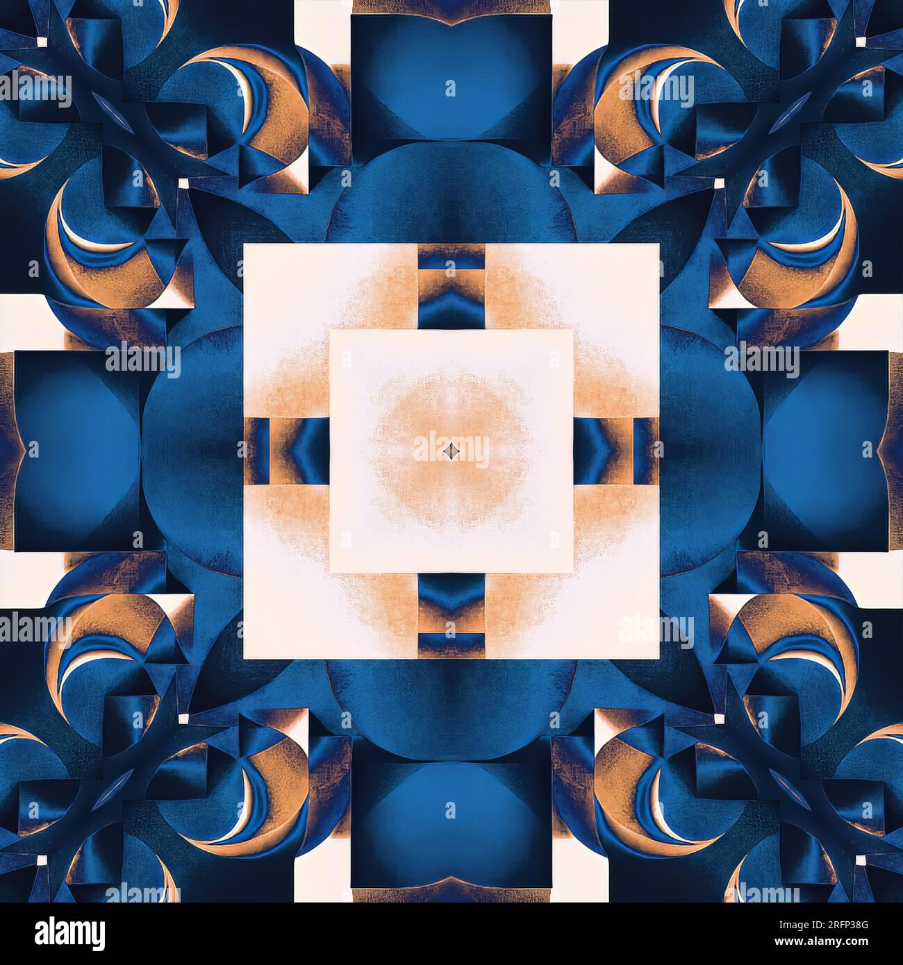 Indigo Blue white watercolor batik blur azulejos tile background ...