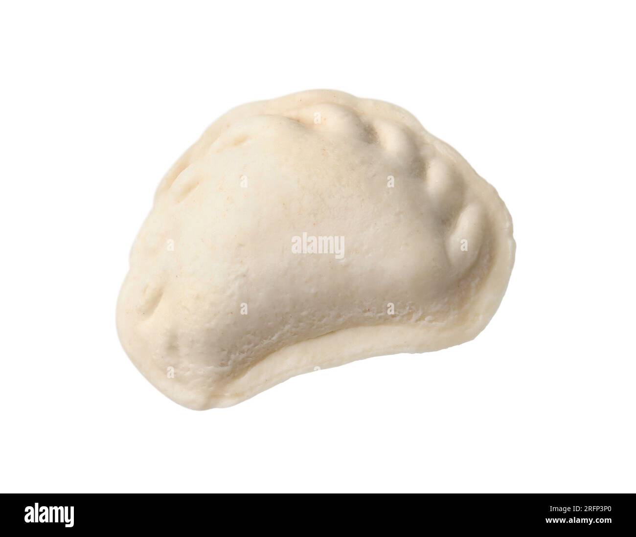 One raw dumpling (varenyk) isolated on white Stock Photo - Alamy