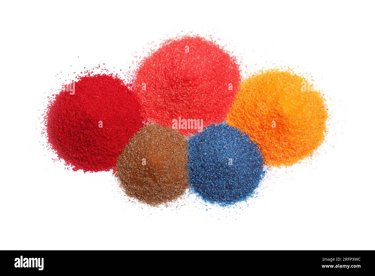 Different bright food coloring on white background, top view Stock ...