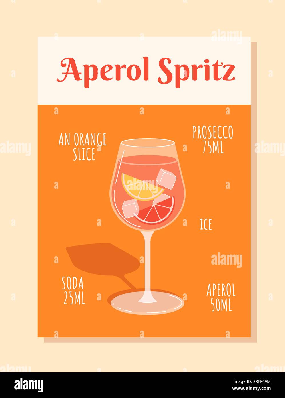 Aperol Spritz intgredients vector concept Stock Vector Image & Art - Alamy