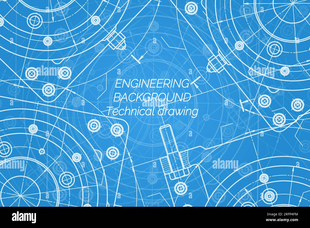 Mechanical engineering drawings. Engineering illustration. Vector ...