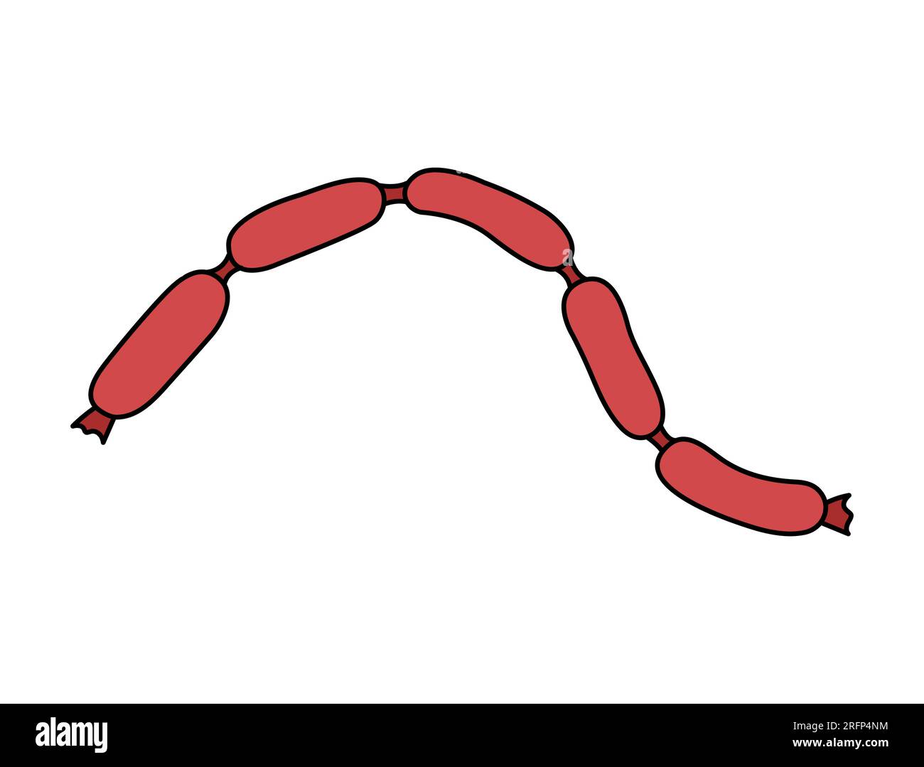 Sausages vector doodle element isolated. Outline illustration of ...