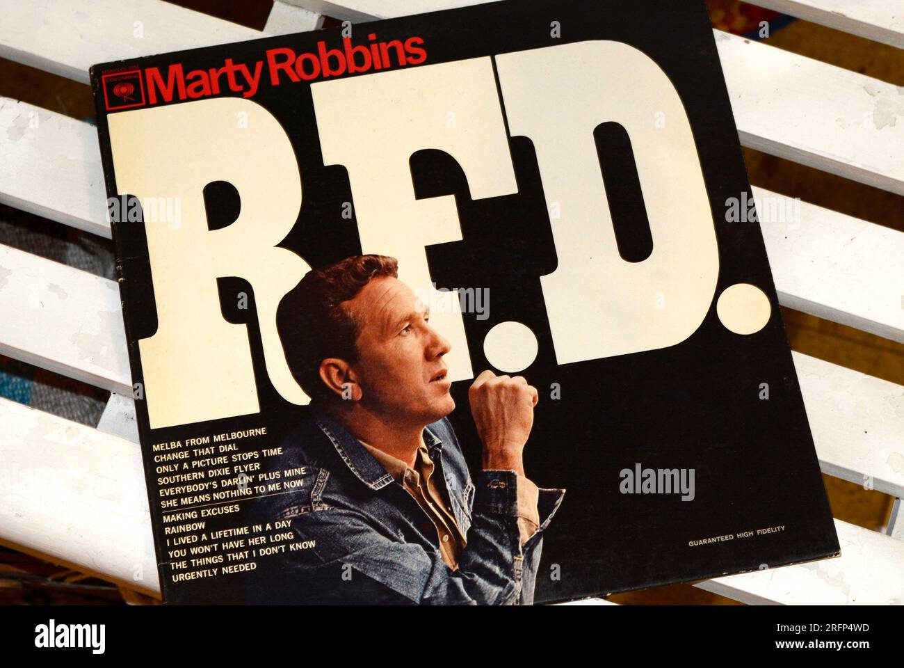 A copy of the 1964 record album, "R.F.D." by country music and pop ...