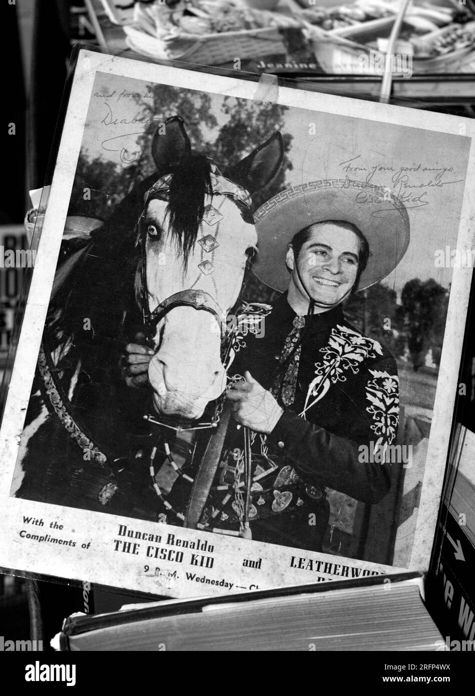 Souvenir photograph of The Cisco Kid (Duncan Renaldo), star of the ...