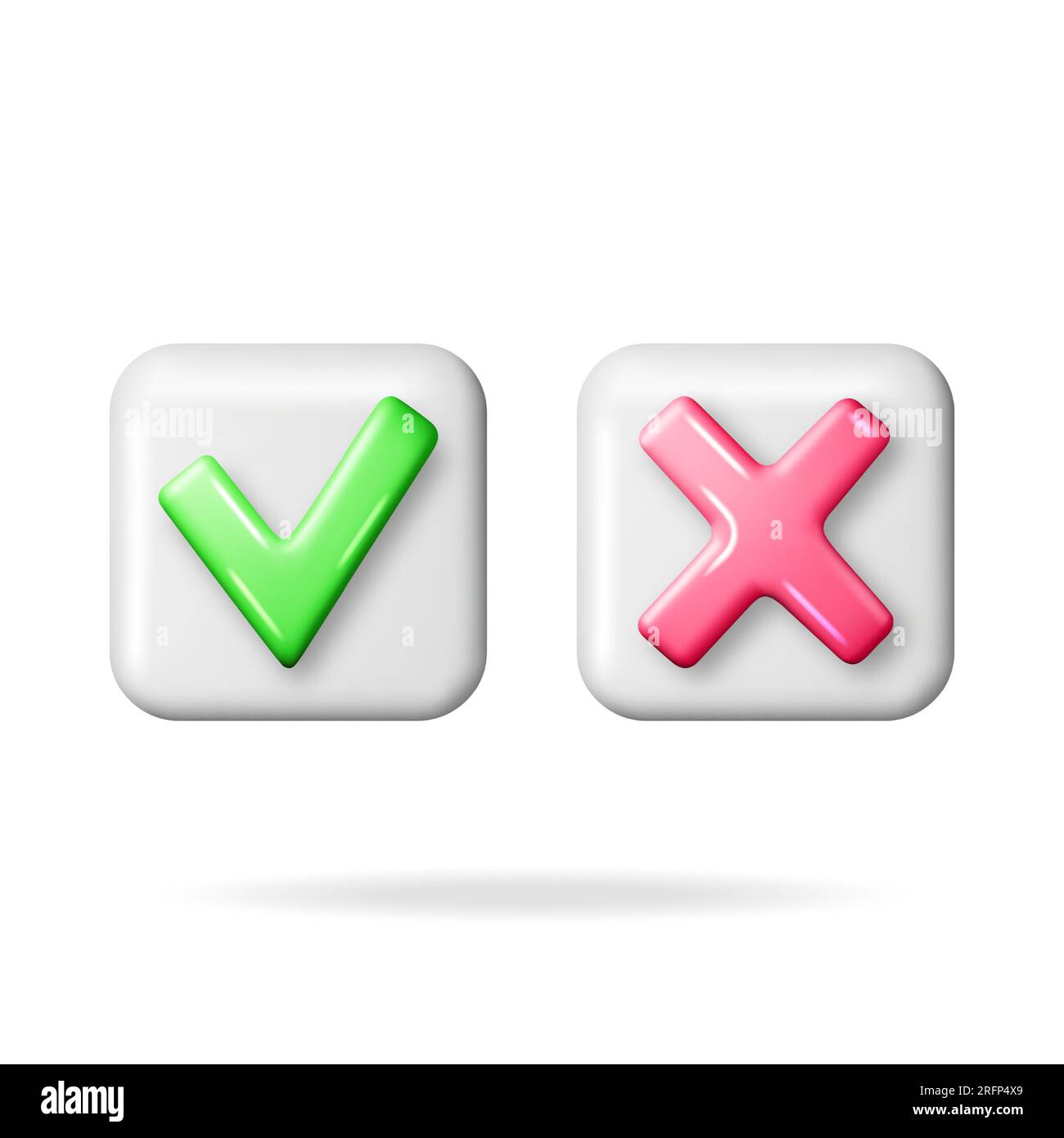 3D Right and Wrong Button Shape Stock Vector Image & Art - Alamy