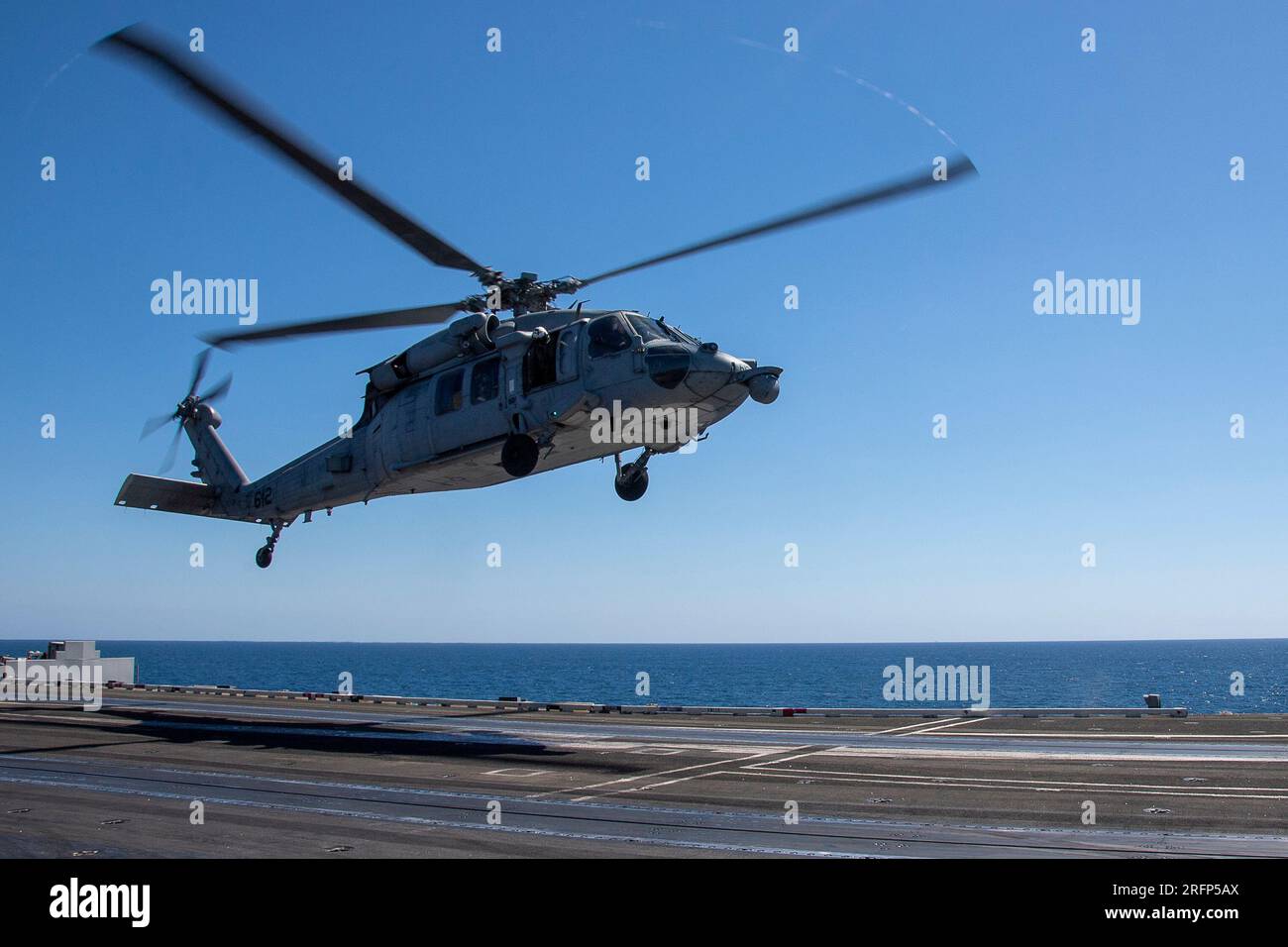 INDIAN OCEAN (Aug. 4, 2023) An MH-60S Sea Hawk, attached to the Golden ...