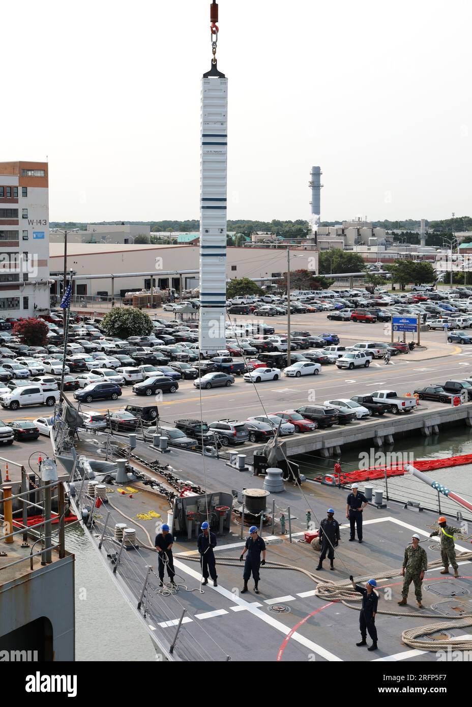 230803-N-OH262-1213 NORFOLK, Va. (August 3, 2023)--The crane from the ...