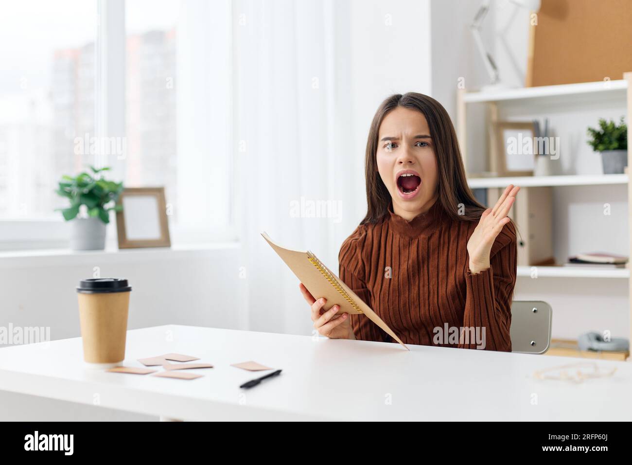 student girl preparation schoolgirl table exam notebook teenager desk ...