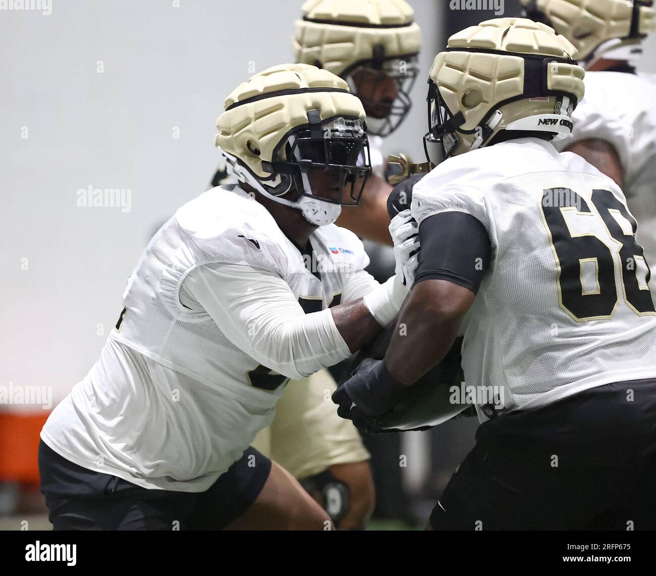 Metairie, USA. 04th Aug, 2023. Offensive center Cesar Ruiz (51) and ...