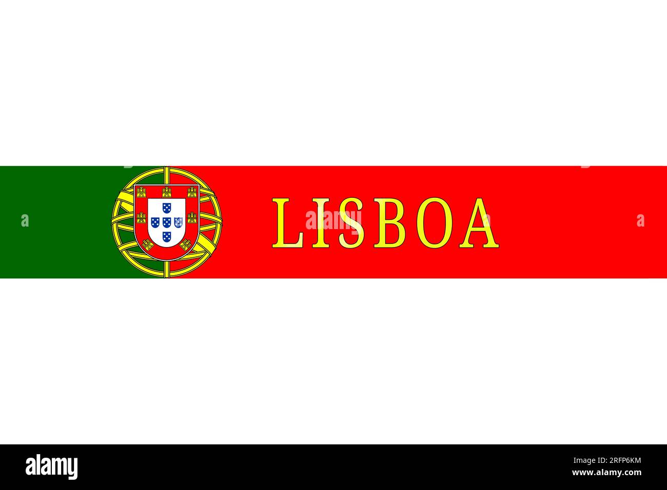 lisbon string graphic illustration - band with the colors and symbols ...