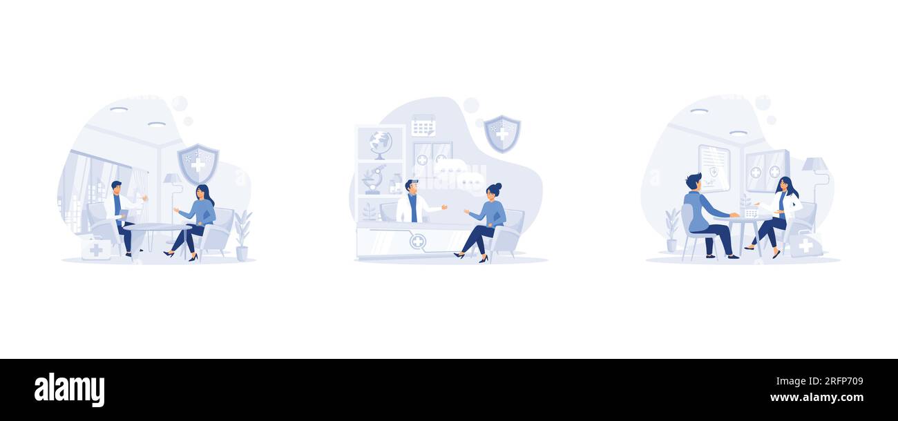 doctor's appointment, Visit. Modern clinic. Patient having Consultation ...