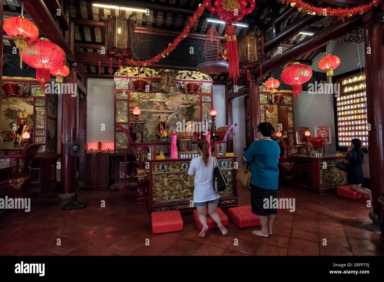 Johor Bahru, Malaysia - Feb 8; 2019: Main hall of Old Chinese Temple Of ...