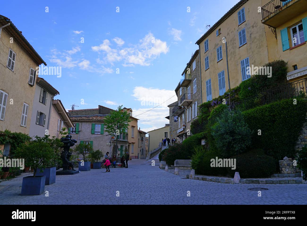 MOUGINS, FRANCE -17 APR 2023- View of the historic town of Mougins ...