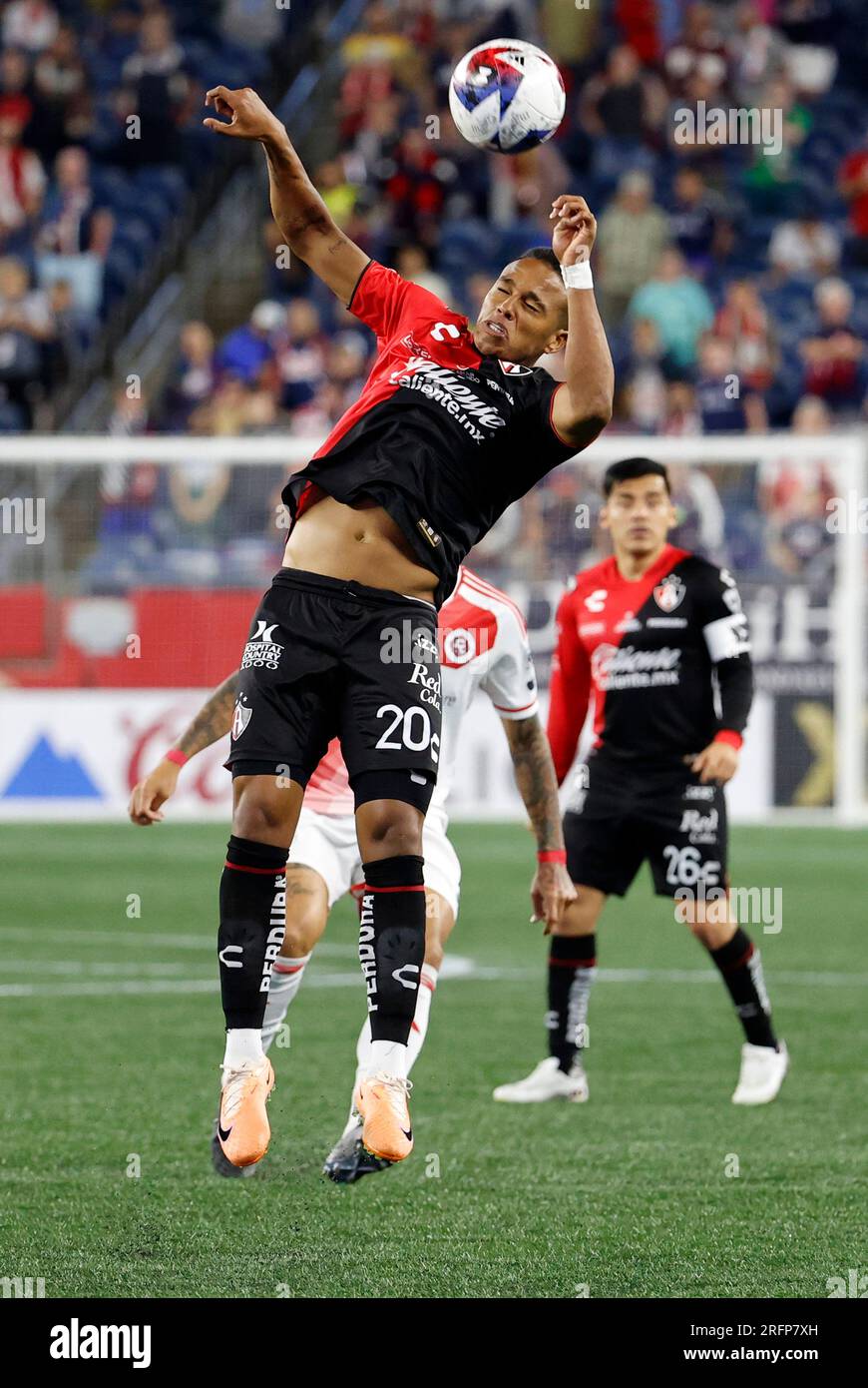 FOXBOROUGH, MA - AUGUST 03: Atlas Fútbol Club midfielder Juanma Zapata ...