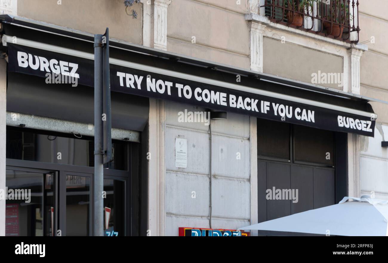 Try not to come back if you can hi-res stock photography and images - Alamy