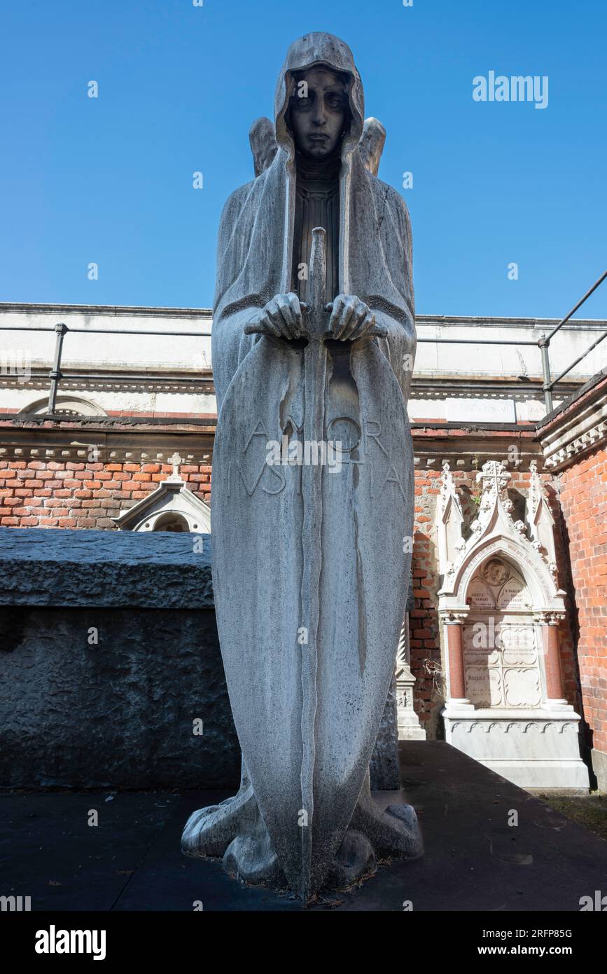 Death cemetery statue Stock Photo - Alamy