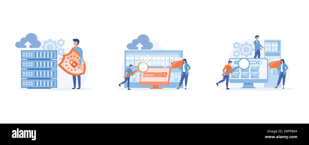 Concept Of Secured Database Safe Storage Of User Data Organized Archive Electronic Database