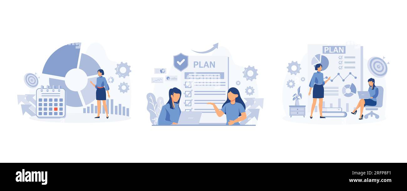 business planning, target, business work flow, time management ...