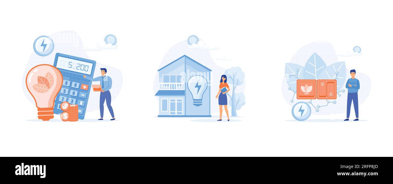 Sustainability, Power save concept. Energy consumption in household ...