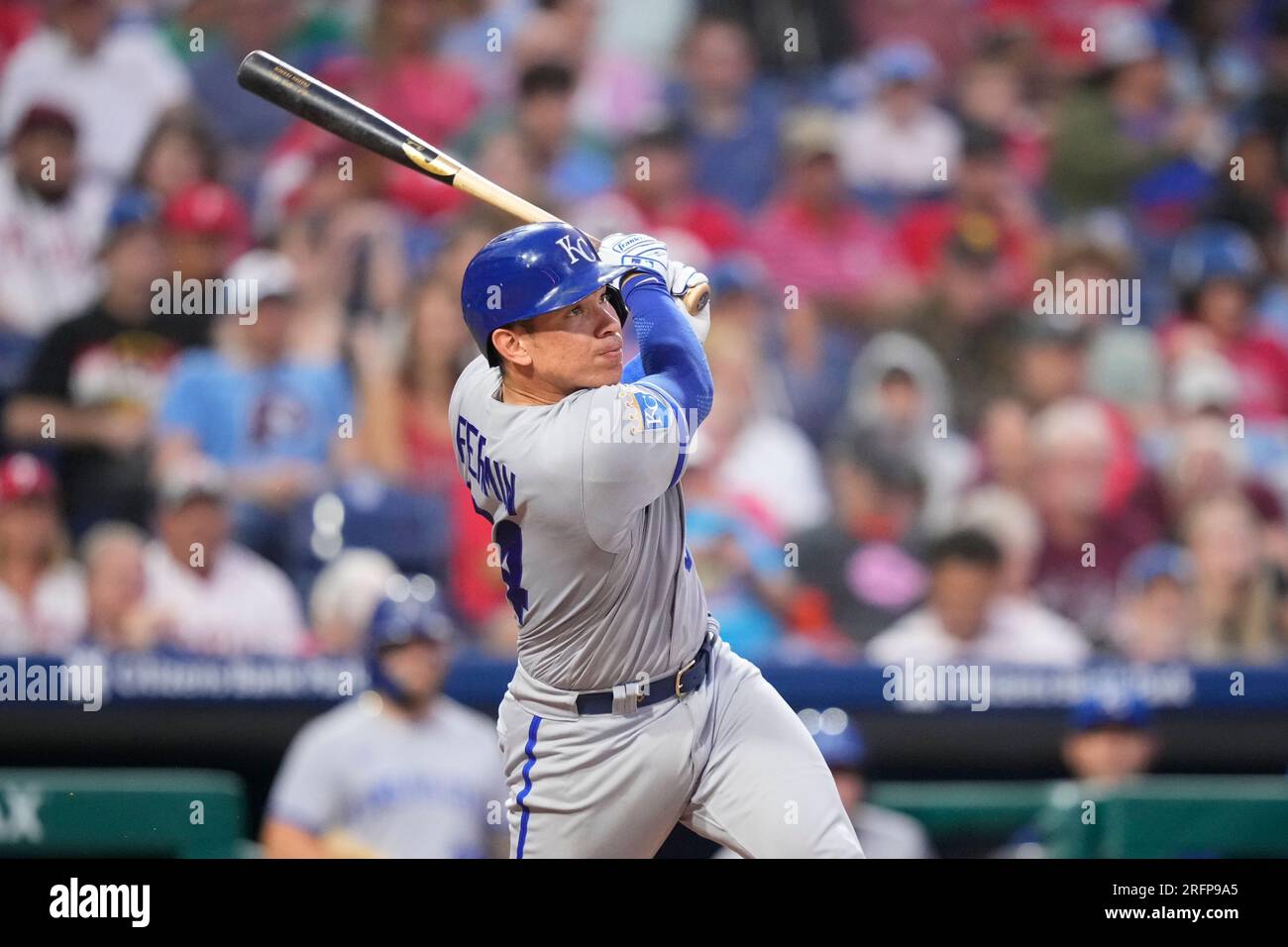 Kansas City Royals' Freddy Fermin plays during a baseball game, Friday ...