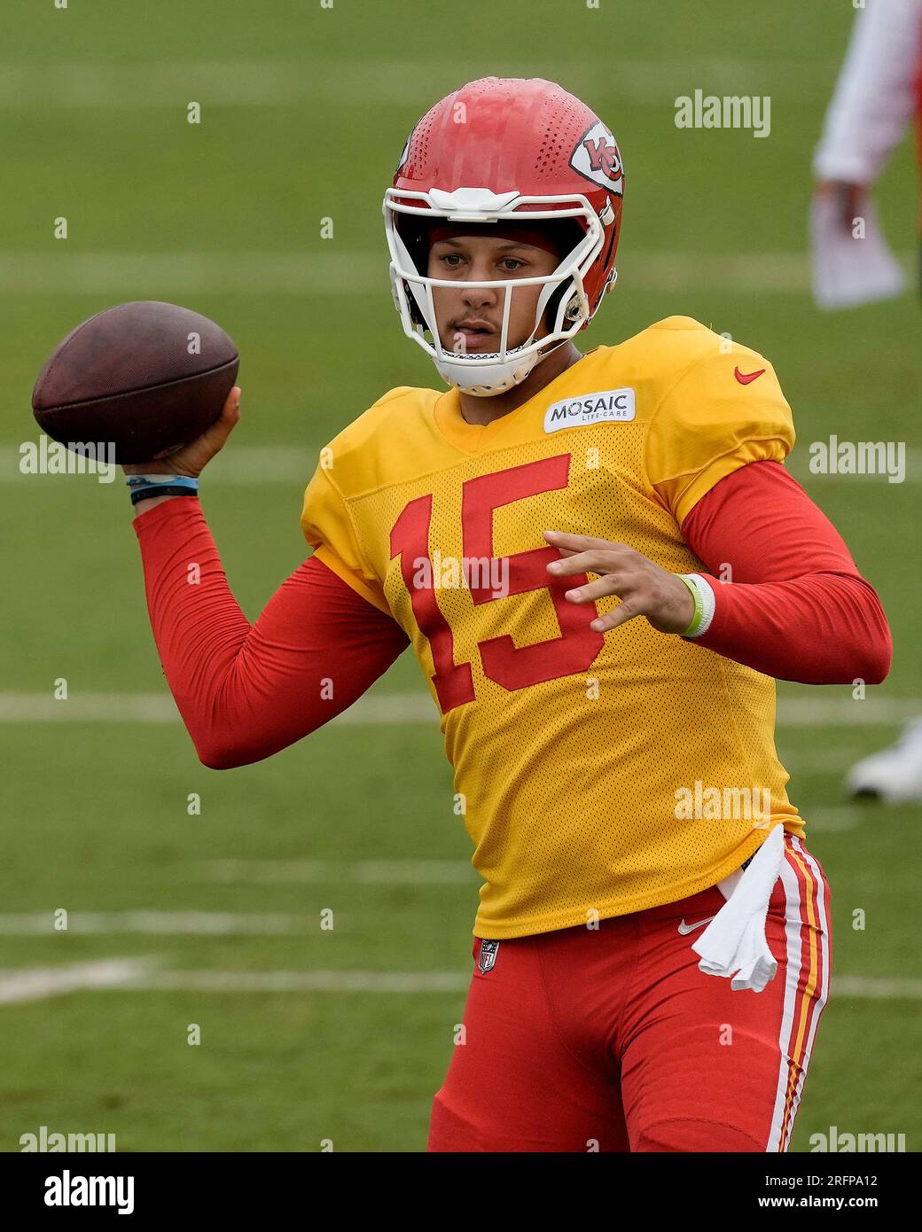 Kansas City Chiefs quarterback Patrick Mahomes throws during NFL ...