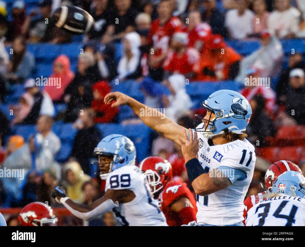 Calgary, Canada. 04th Aug, 2023. Toronto Argonauts quarterback Cameron ...