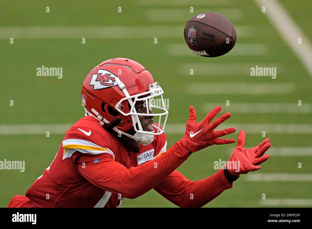 Kansas City Chiefs wide receiver Richie James catches a ball during NFL ...