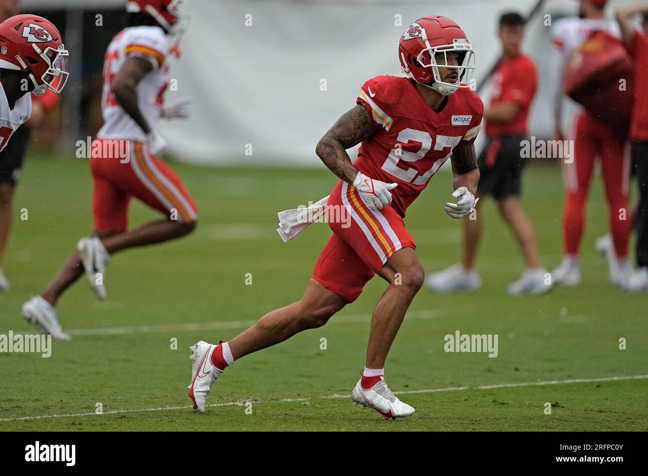 Kansas City Chiefs wide receiver Nikko Remigio runs during NFL football ...