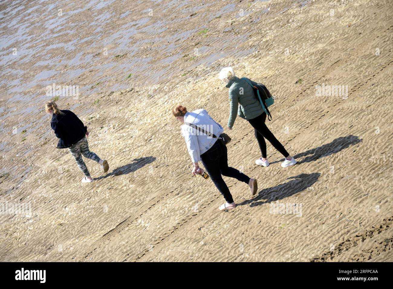 People enjoy beach activities at St Annes on Sea, Lancashire, UK Stock ...