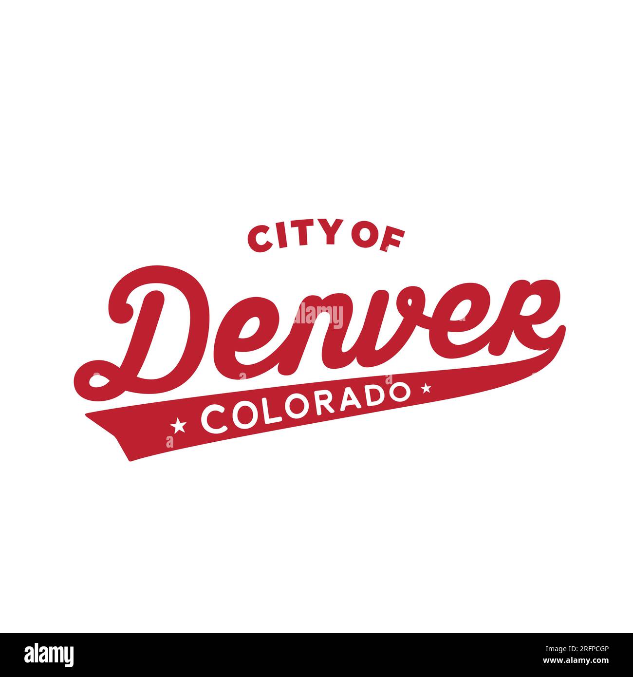 City of Denver lettering design. Denver, Colorado typography design ...