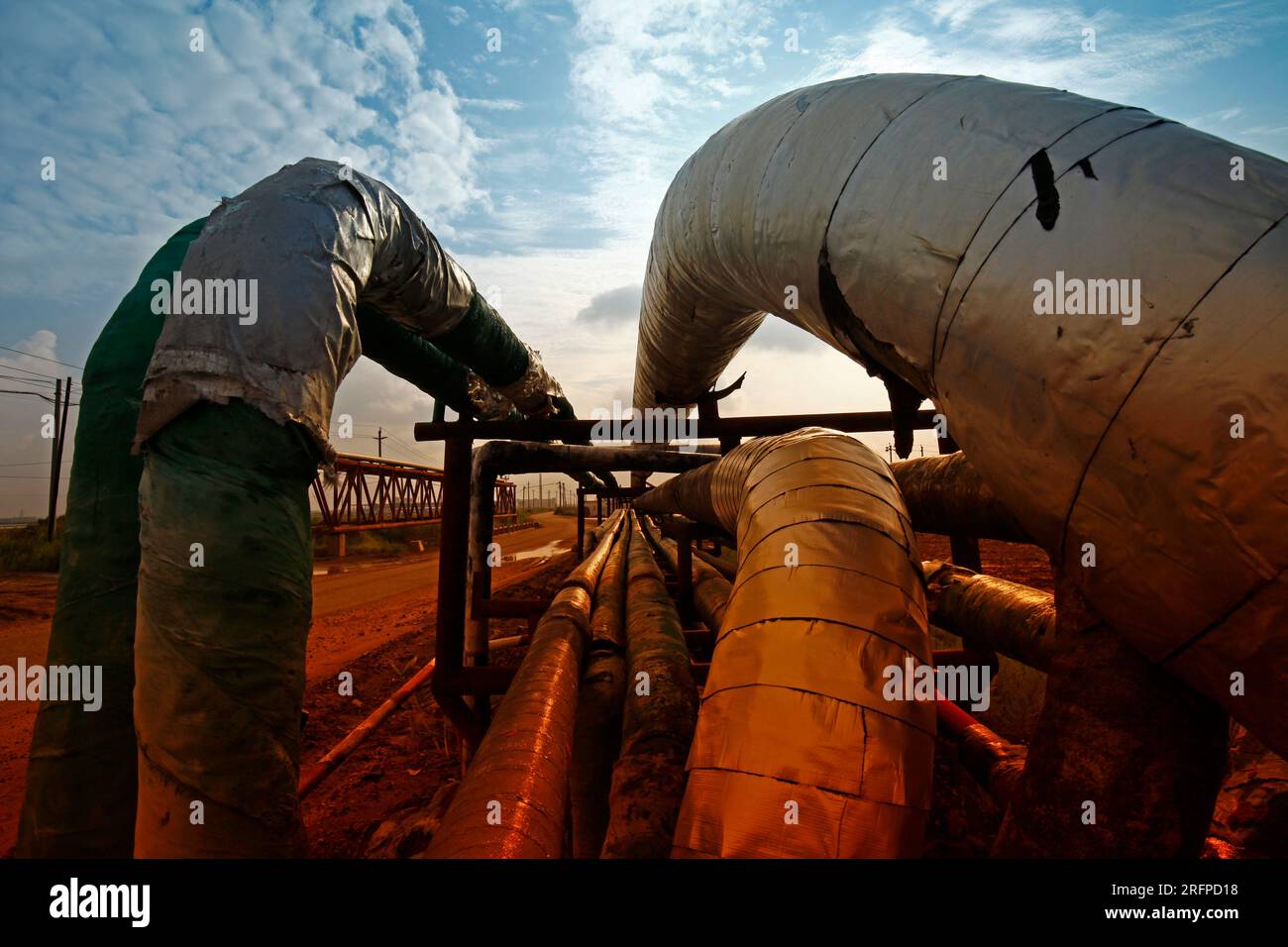 Pipeline of oil fields Stock Photo - Alamy