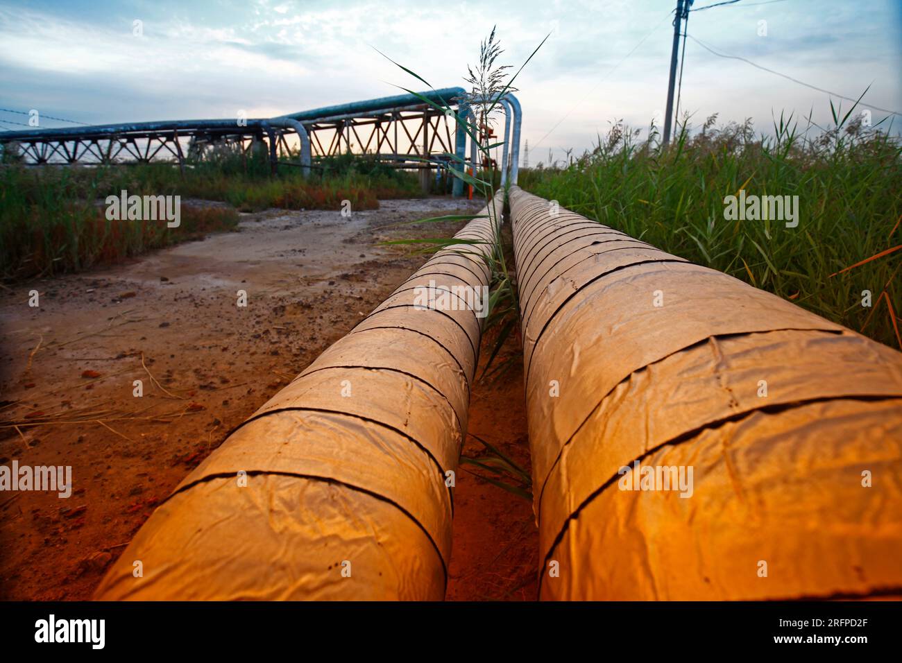 Oil pipeline, the oil industry equipment Stock Photo - Alamy