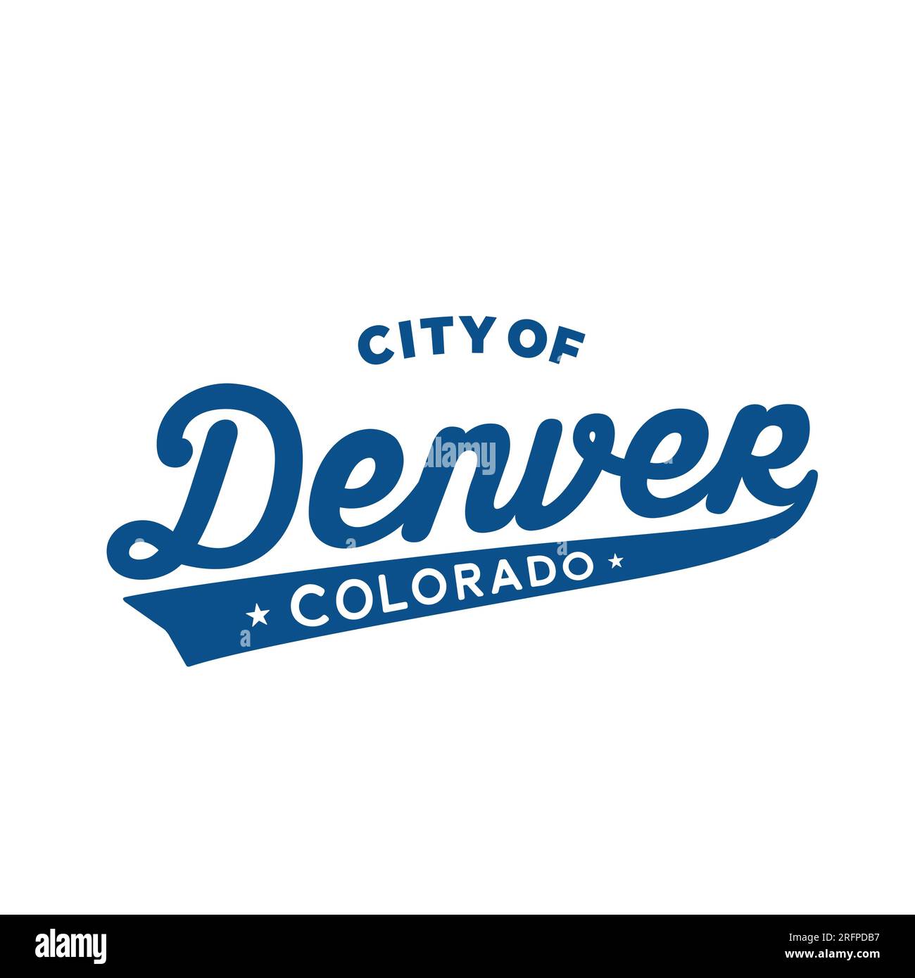 City of Denver lettering design. Denver, Colorado typography design ...