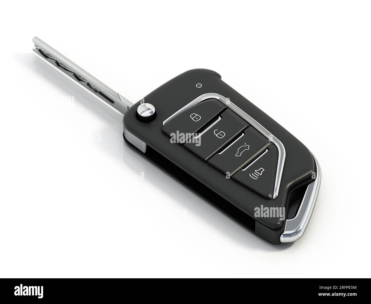 Flip car key isolated on white background. 3D illustration Stock Photo ...