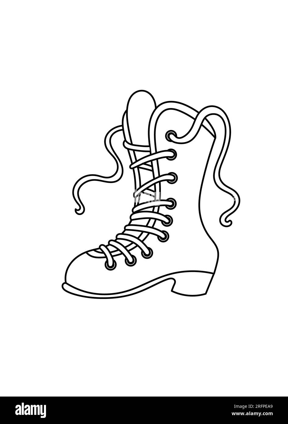 Vector art illustration of a boot Stock Photo - Alamy