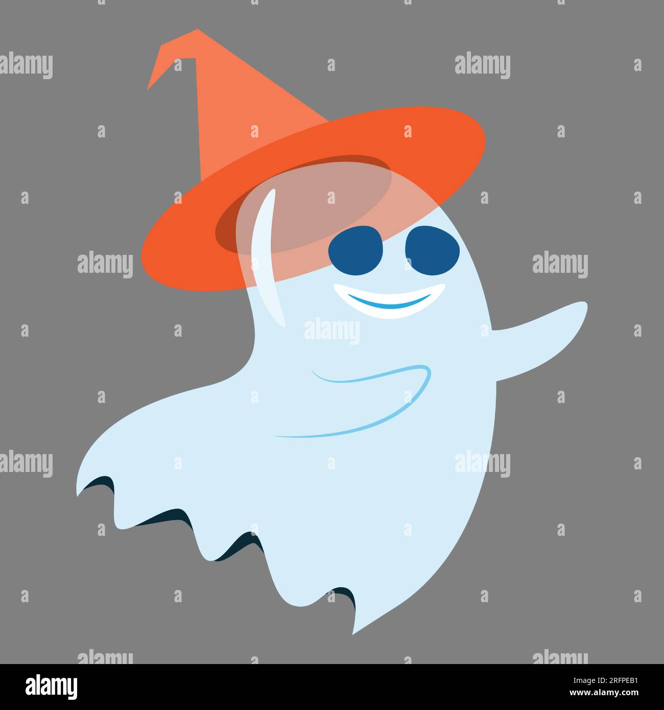 Spirit ghost . Cute halloween cartoon characters . Vector Stock Vector ...