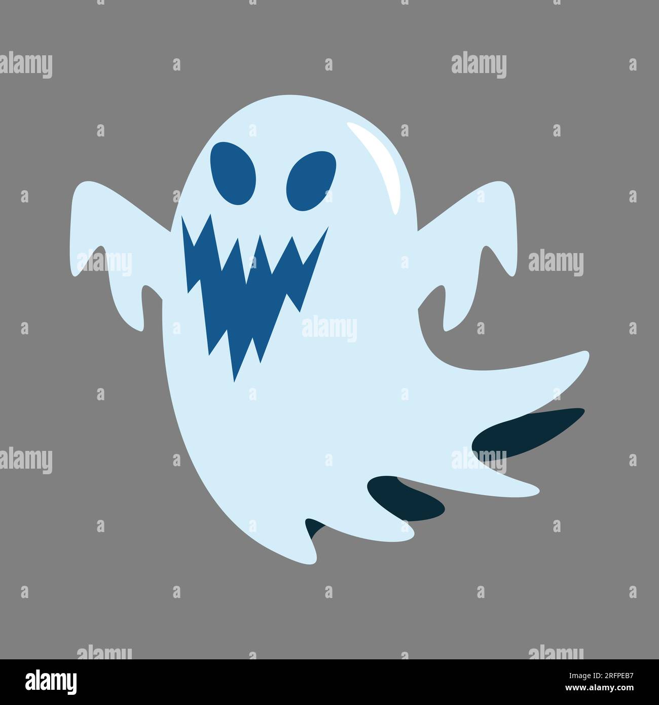 Spirit ghost . Cute halloween cartoon characters . Vector Stock Vector ...