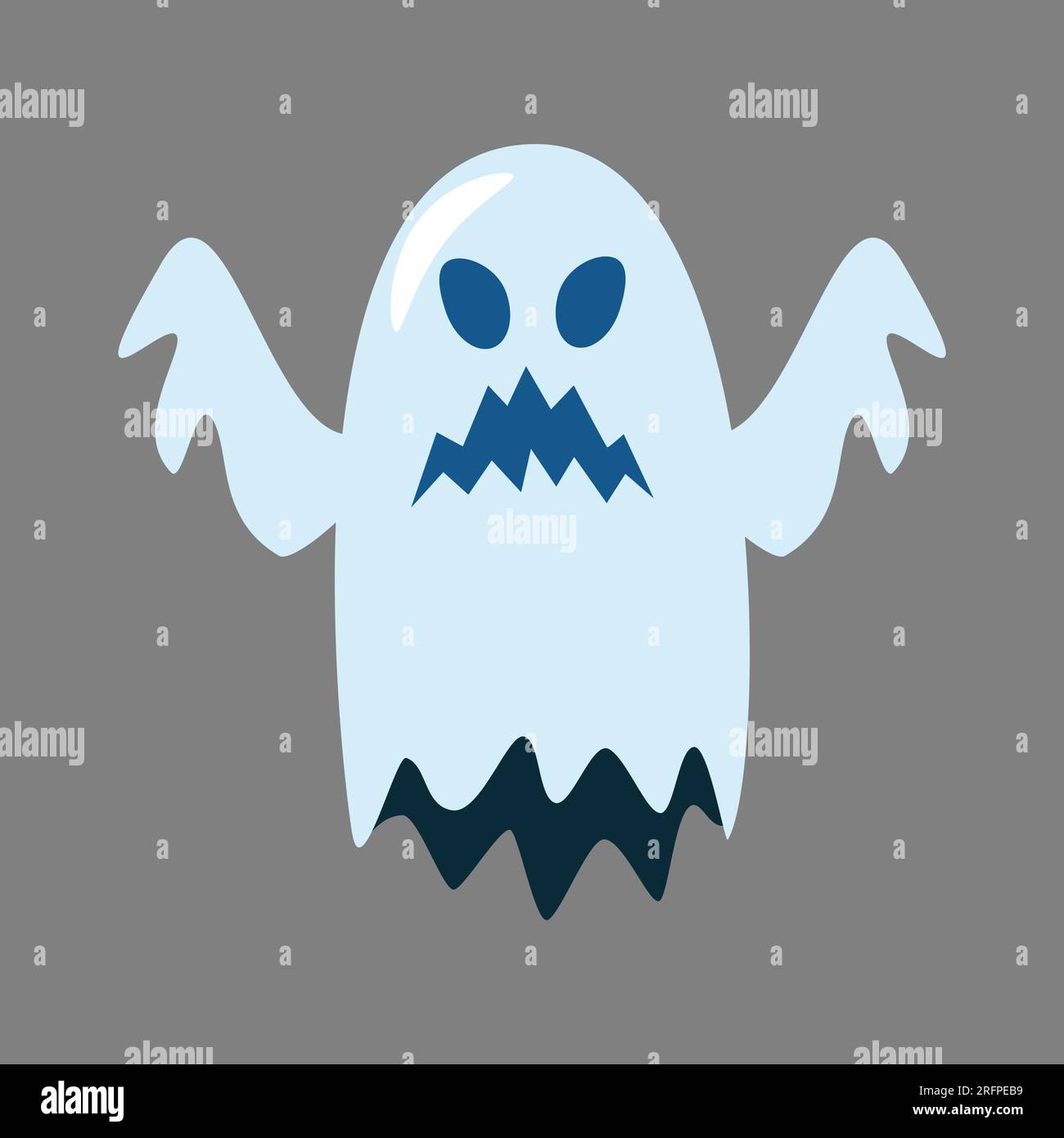 Spirit ghost . Cute halloween cartoon characters . Vector Stock Vector ...