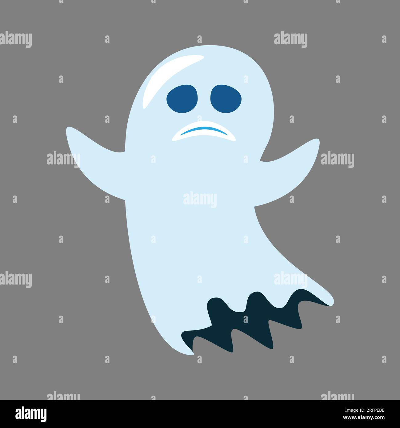 Spirit ghost . Cute halloween cartoon characters . Vector Stock Vector ...