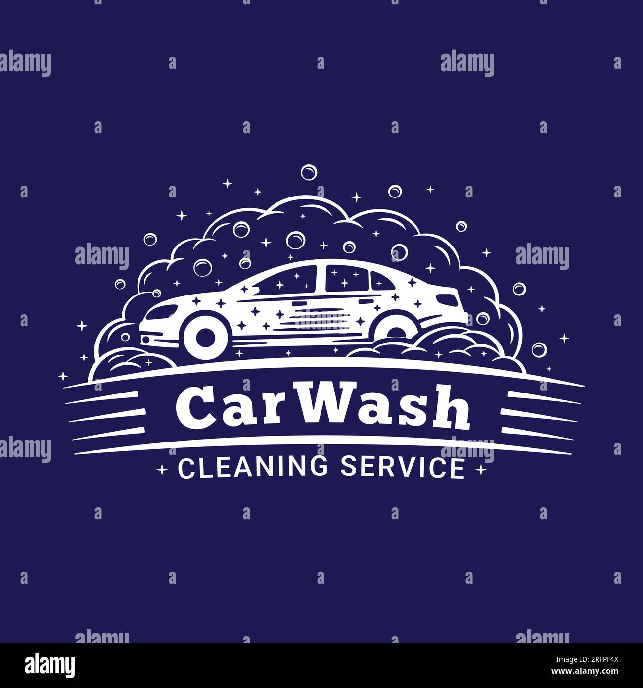 Car Wash Cleaning Service Logo Design Template. Vector Illustration ...