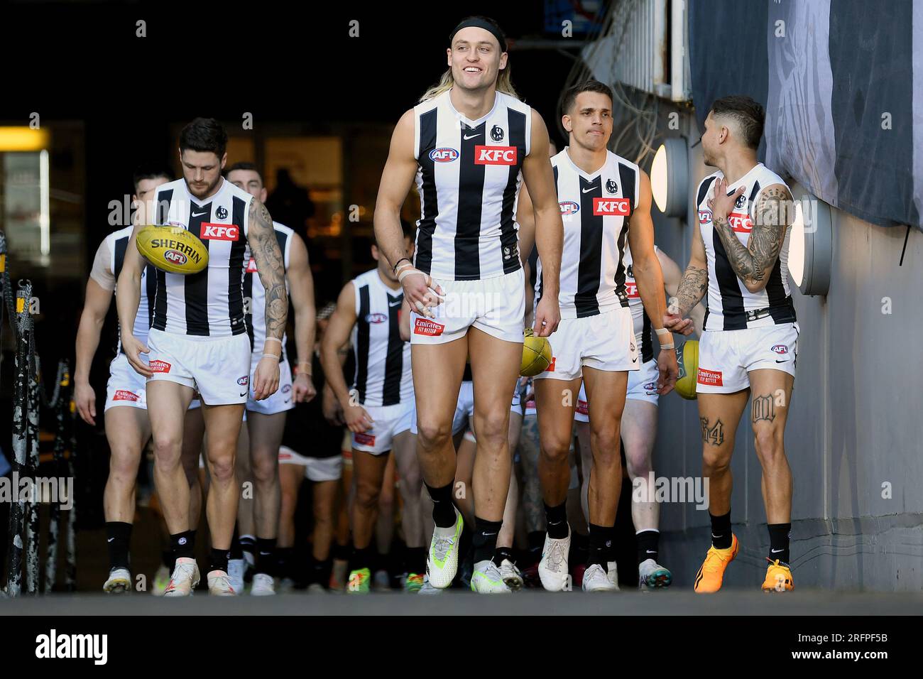 Melbourne, Australia. 05th Aug, 2023. Darcy Moore of the Magpies takes ...